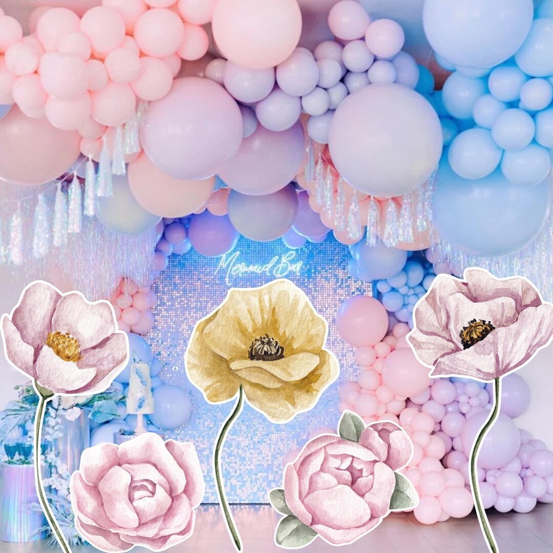 Floral Princess Party Decor: Flower Cutout Bundle (digital Download) - Etsy