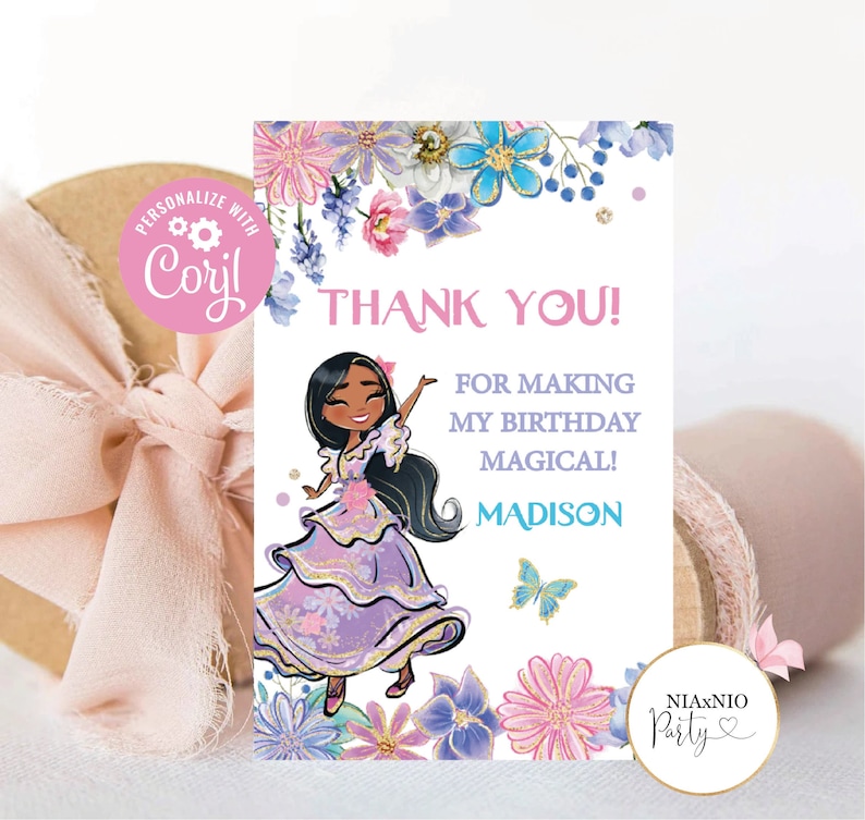 Enchanted House Birthday Thank You Tags: Girl Garden (printable ...