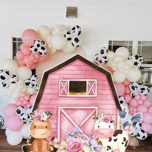 BIG DECOR FARM House Girl Cutout Decor Barnyard Ranch Animals Party ...