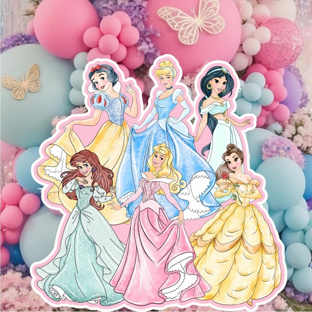 Princess Cutout Decorations: Birthday Party Decor (digital Download) - Etsy