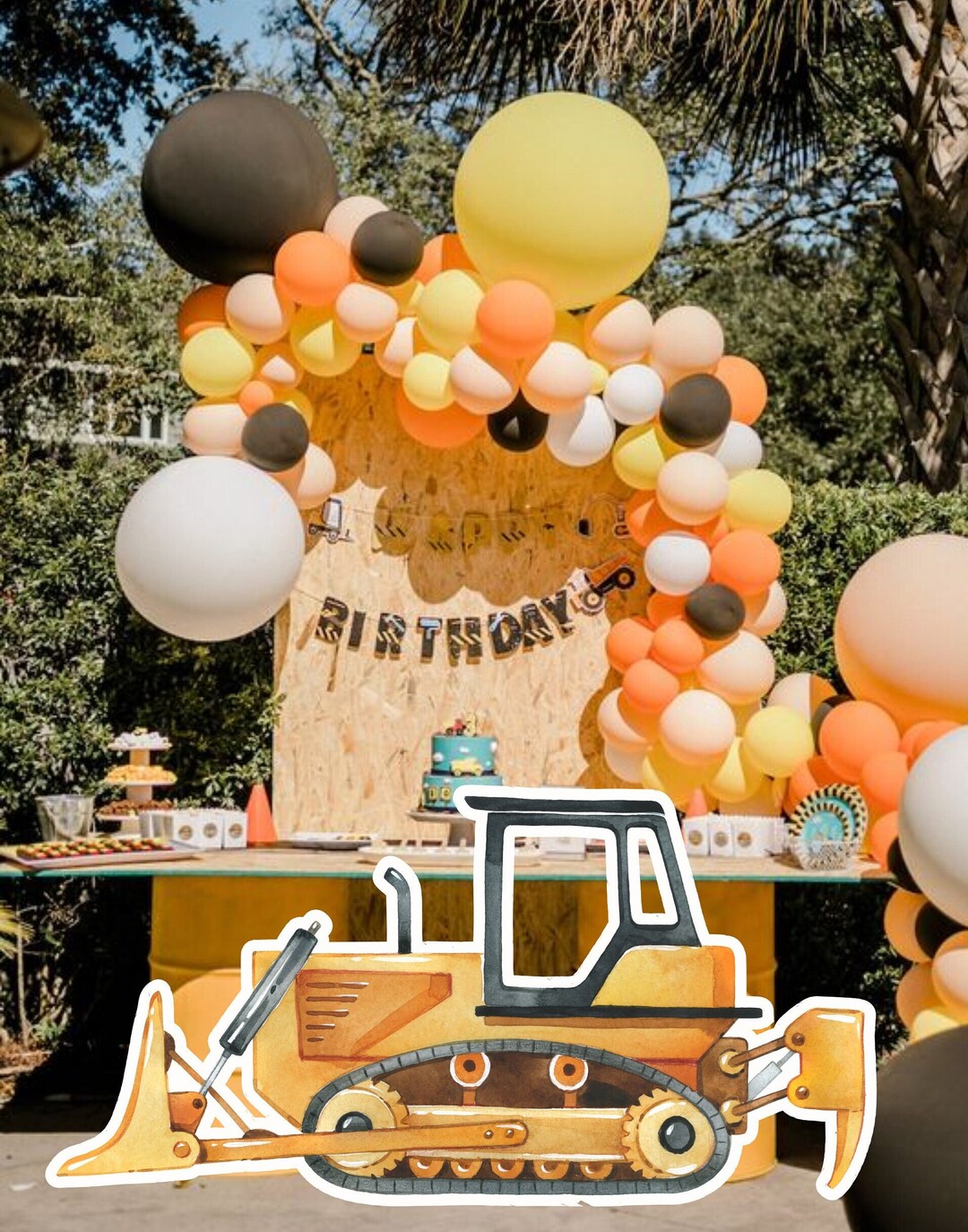 BIG DECOR on Sale: Cutout Construction Birthday Cutout Decor Baby ...