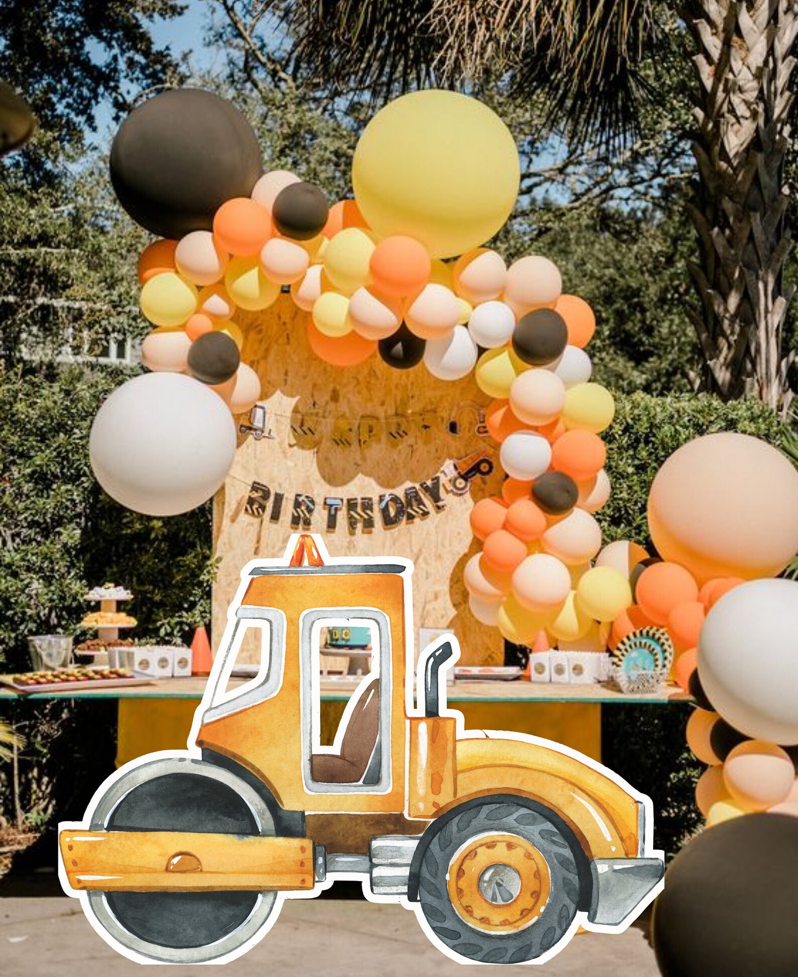 BIG DECOR on Sale: Cutout Construction Birthday Cutout Decor - Etsy