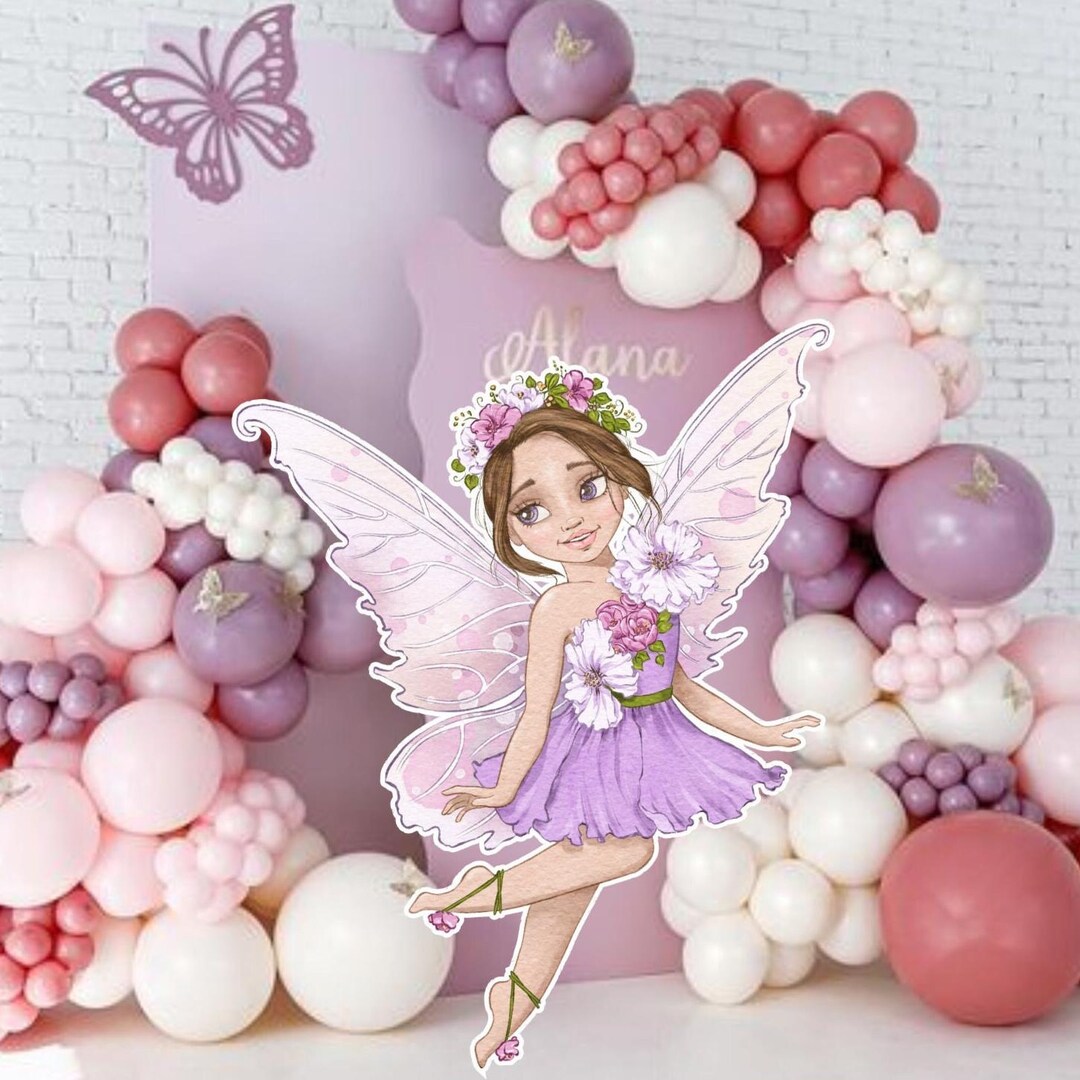 FAIRY BIG DECOR Cutout Fairy Birthday Whimsical Enchanted Fairy Party ...
