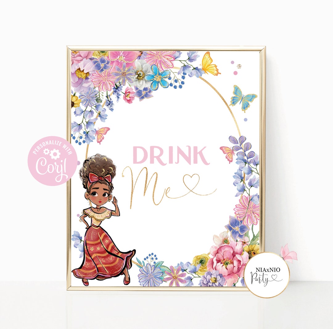 Drink Me Sign: Magical Garden Party Table Decor (PRINTABLE) - Etsy