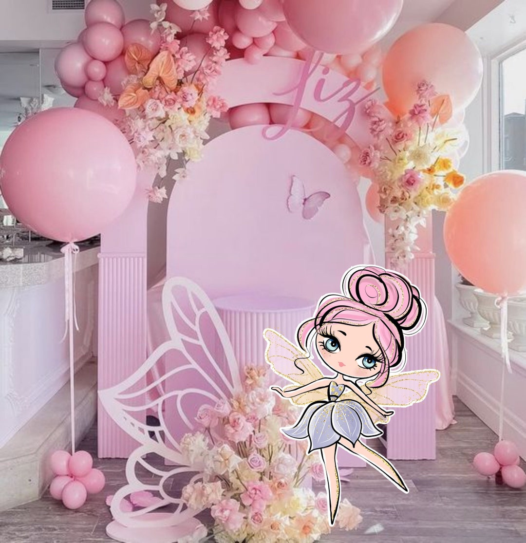 FAIRY BIG DECOR Cutout Fairy Birthday Whimsical Enchanted Fairy Party ...