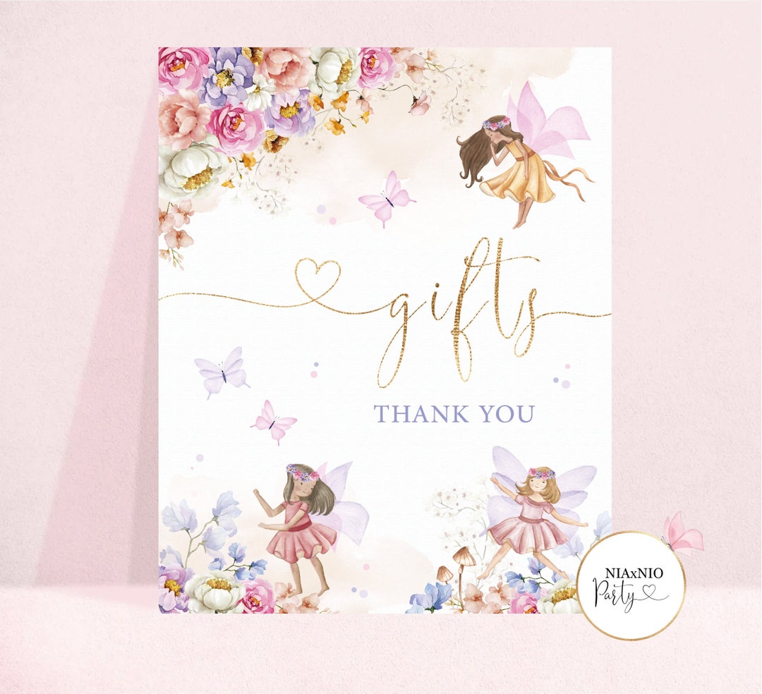 FAIRY SIGN Fairy Birthday Sign Gifts Table Decor Magical Fairy Garden ...