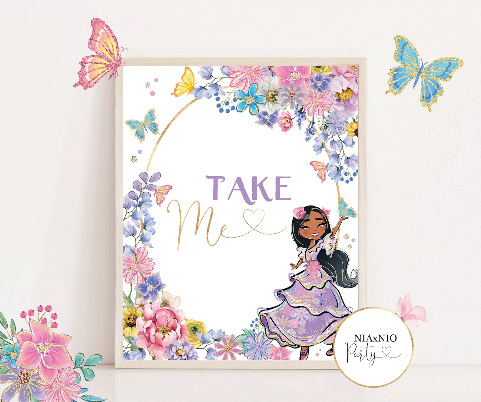 LA FAMILIA Take Me Sign Birthday Sign Gifts Table Decor - Etsy