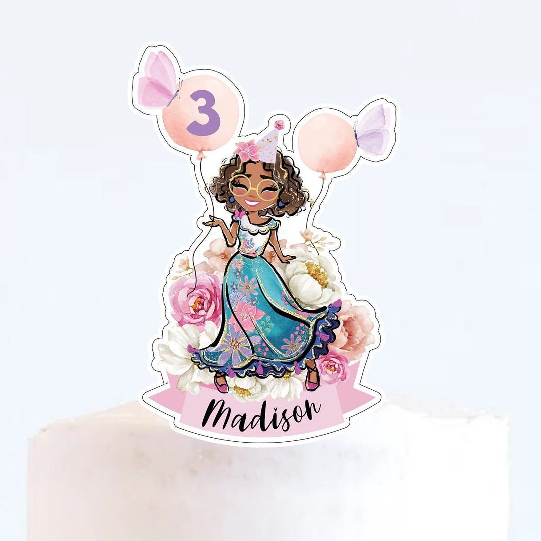 Editable LA FAMILIA Birthday Cake Topper Magical Girl Birthday Party ...