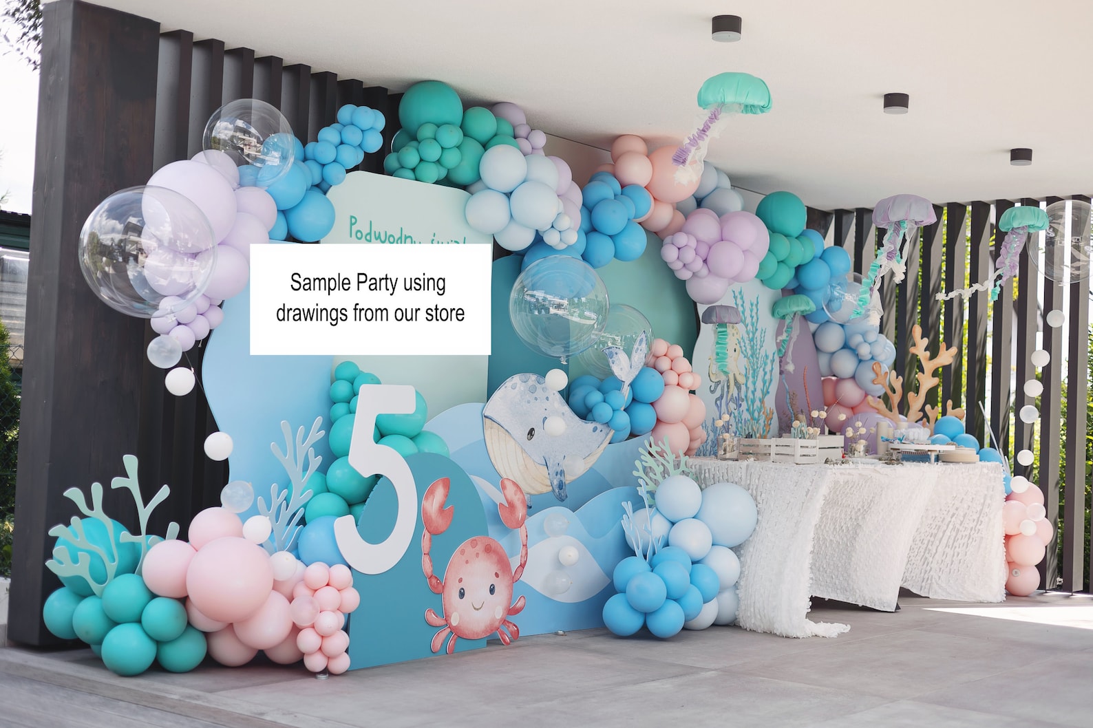 BUNDLE OCEAN Big DECOR Cutout Under the Sea Party Decorations Birthday ...