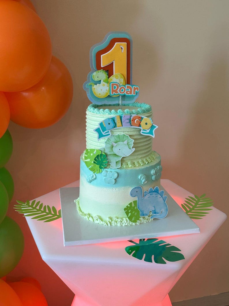 Dino Caketoppers, Cutouts, Dinosaurs Birthday Party - Etsy
