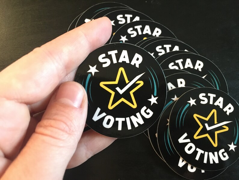 Sticker STAR Voting Logo Blue and Yellow - Etsy
