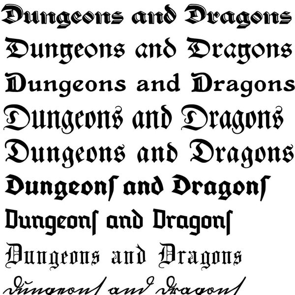 Dungeons and Dragons Font - Etsy