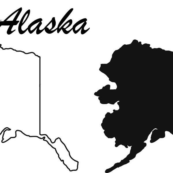 United States Map With Alaska - Etsy