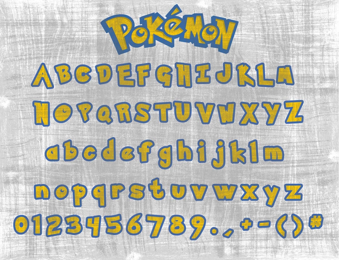 Pokemon Font Svg Pokemon Alphabet and Number Svg Cricut - Etsy Australia