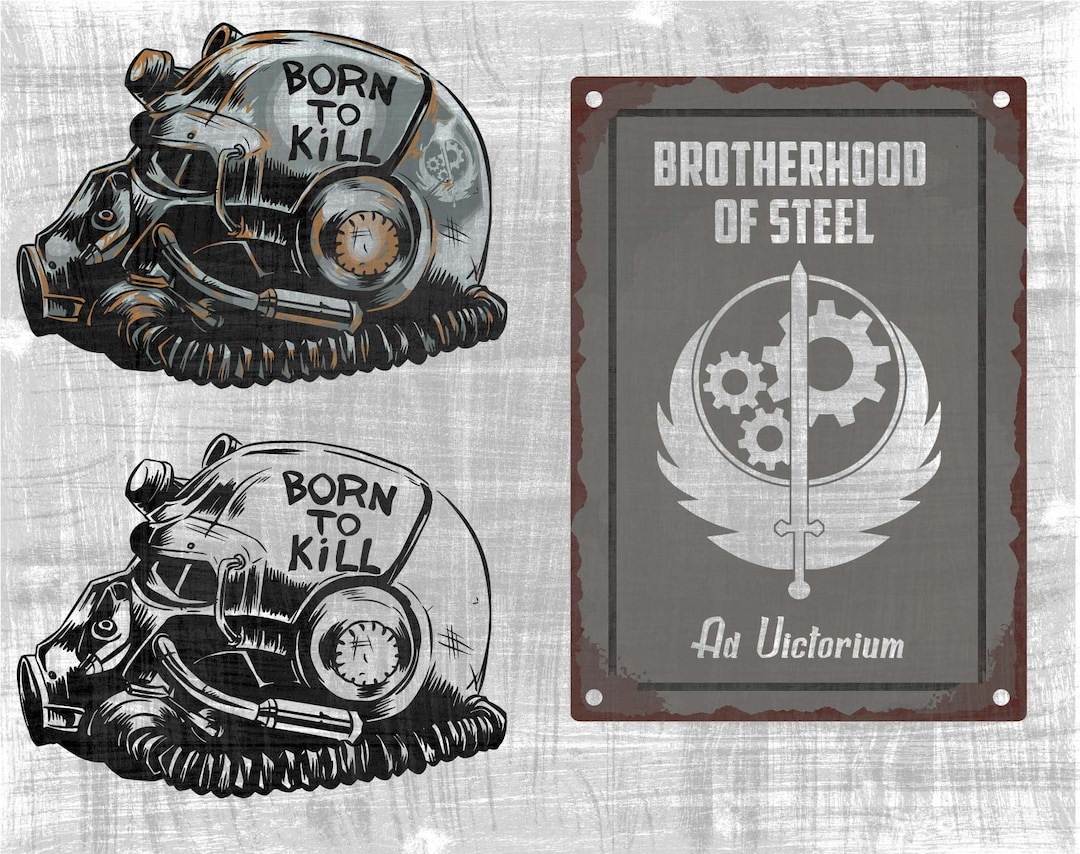 Brotherhood of Steel Svg Fallout Svg Fallout VAULT BOY - Etsy UK