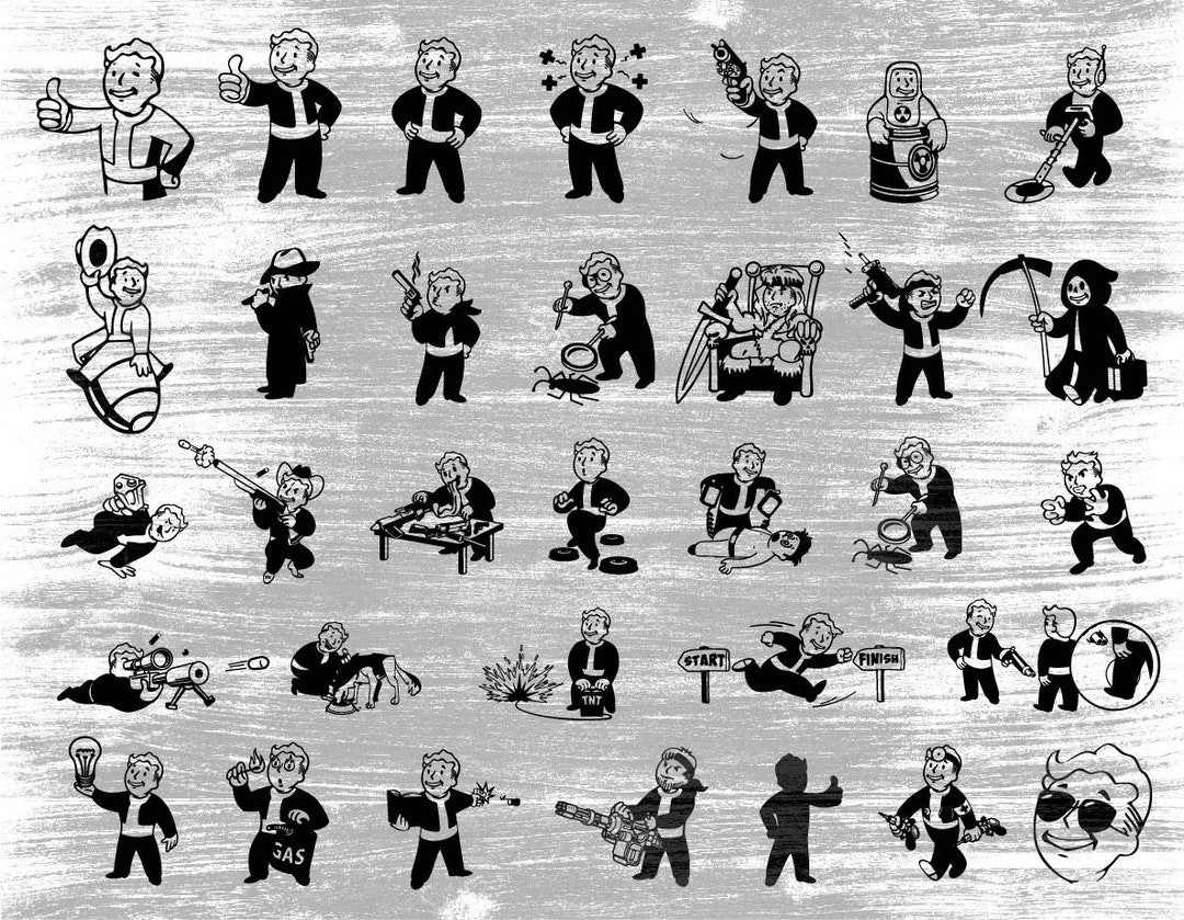 Fallout svg Fallout VAULT BOY bundle svg Fallout Vault Boy - Etsy France