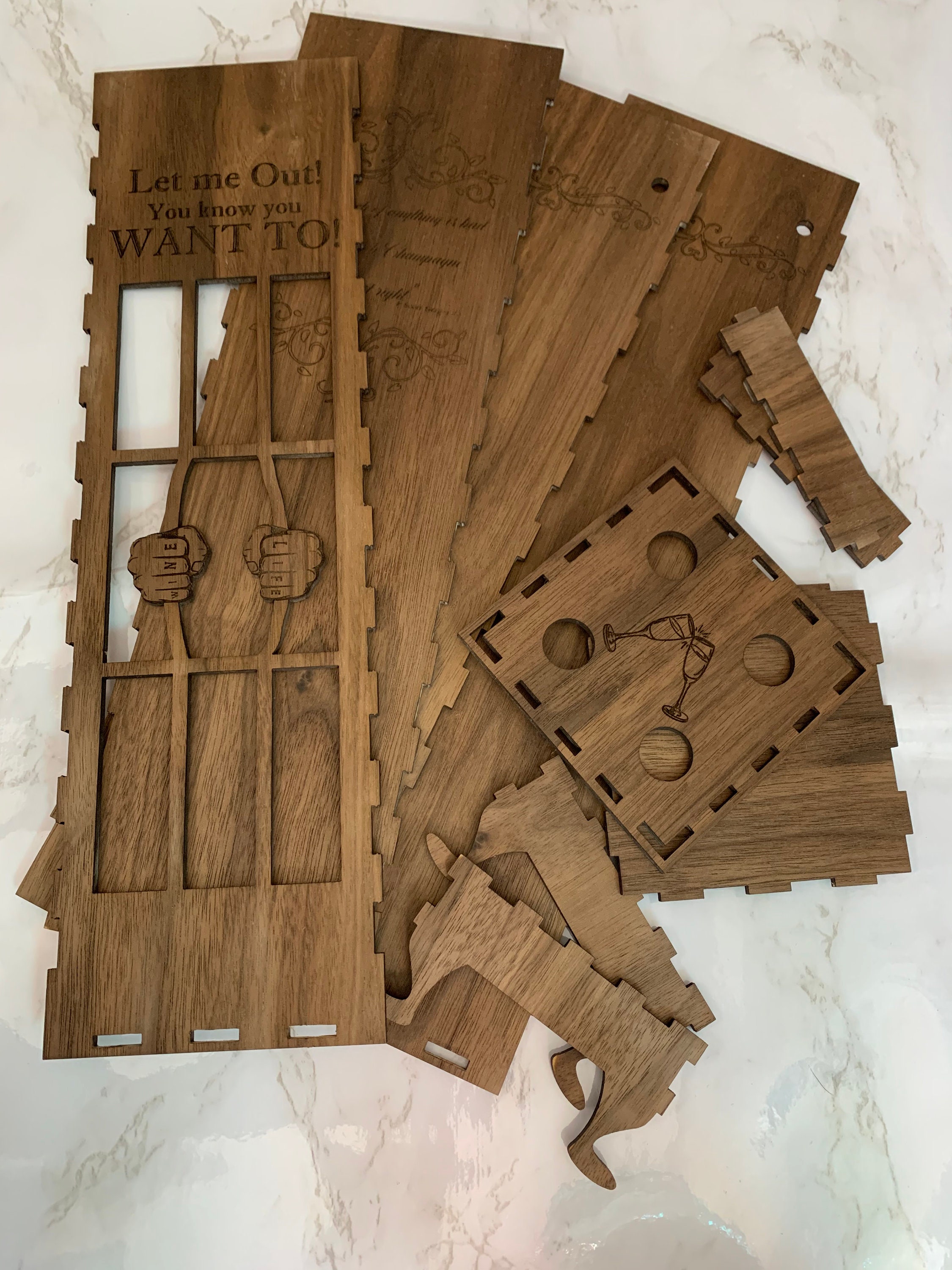 Jailed Champagne Box 3mm Box Digital File... Svg-dxf-ai | Etsy