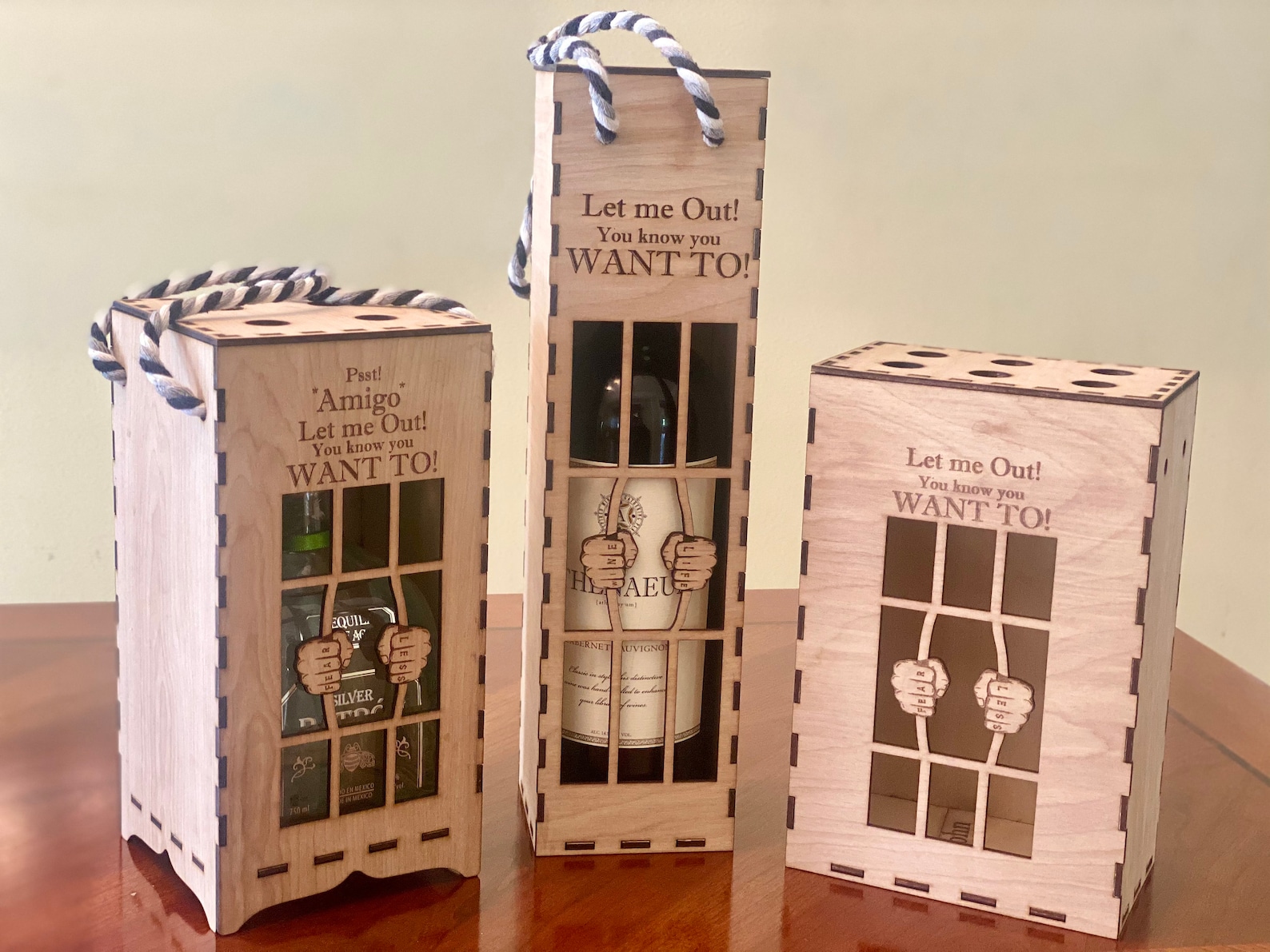 The Jailed Box Collection Jailedwine Box Jailedtequila Box | Etsy