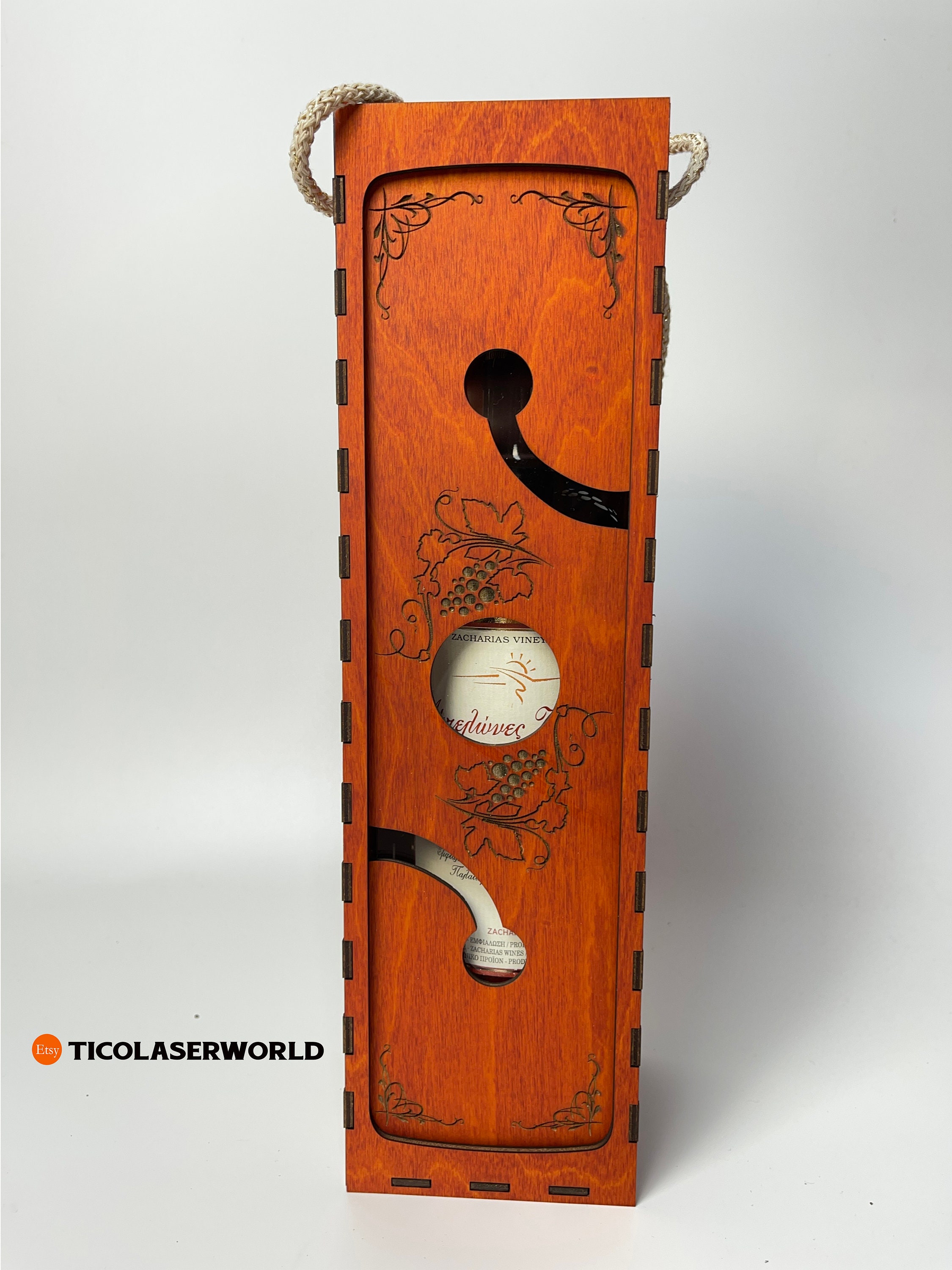 Wine Box With Sliding Butler Lid *3mm Digital File..svg-dxf-ai ...