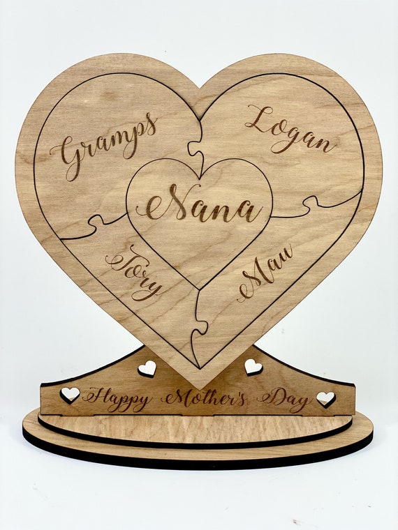 Mother's Day Heart Puzzle Collection up to 10 Piecesmom - Etsy