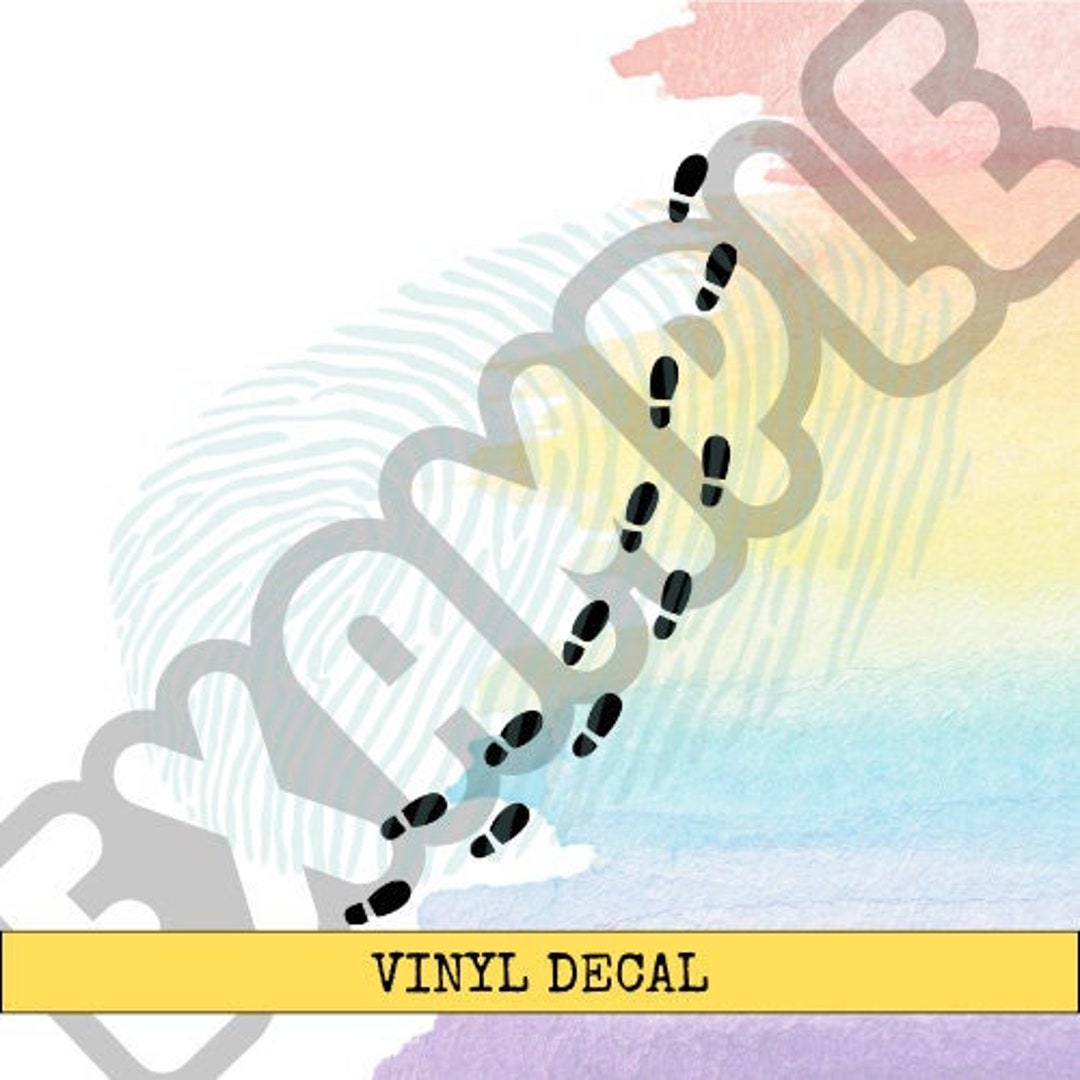 VINYL: Footsteps Vinyl Decal - Auto Decal - HP Inspired - Laptop ...