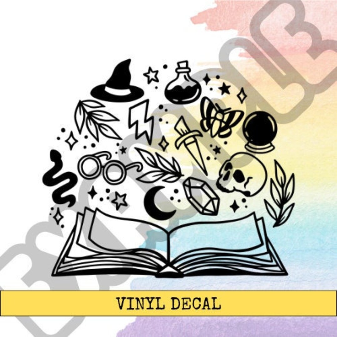 VINYL: MAGIC Books Vinyl Decal - Auto Decal - READING Inspired - Laptop ...