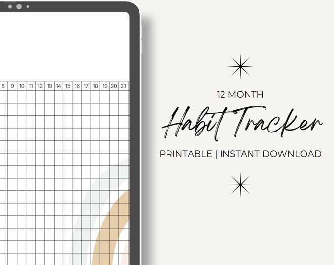DIGITAL: Minimalistic Daily Habit Tracker Printable/everyday Habit ...
