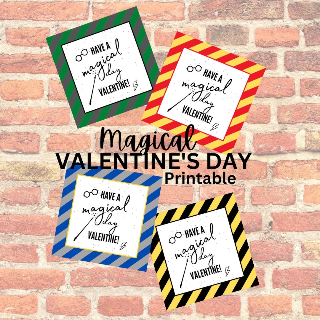 Magical Valentine's Day Card Printable Wizard Valentine DIGITAL Magic ...