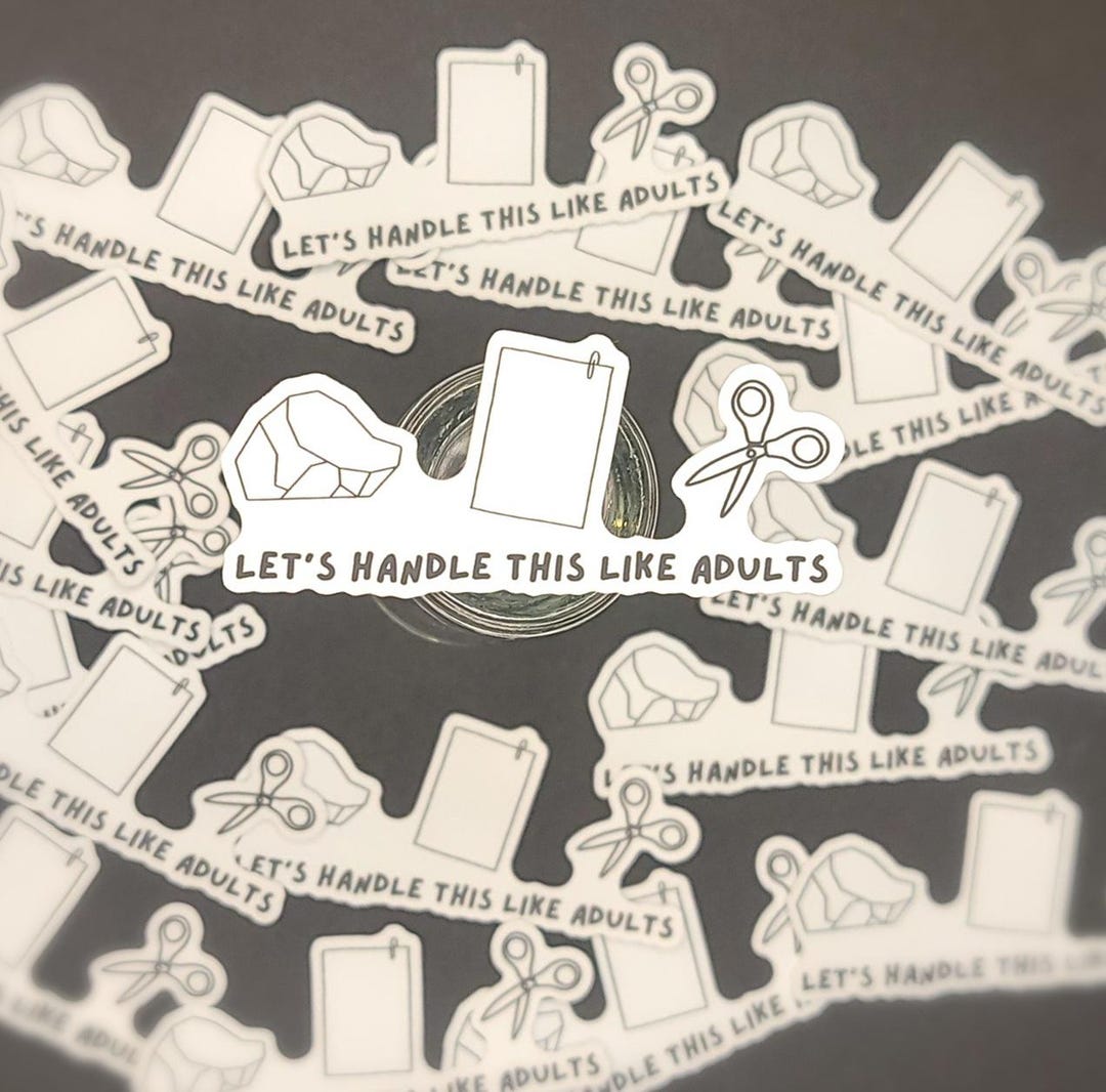 STICKER: Rock Paper Scissors Sticker Funny Sticker Snarky Gift - Etsy