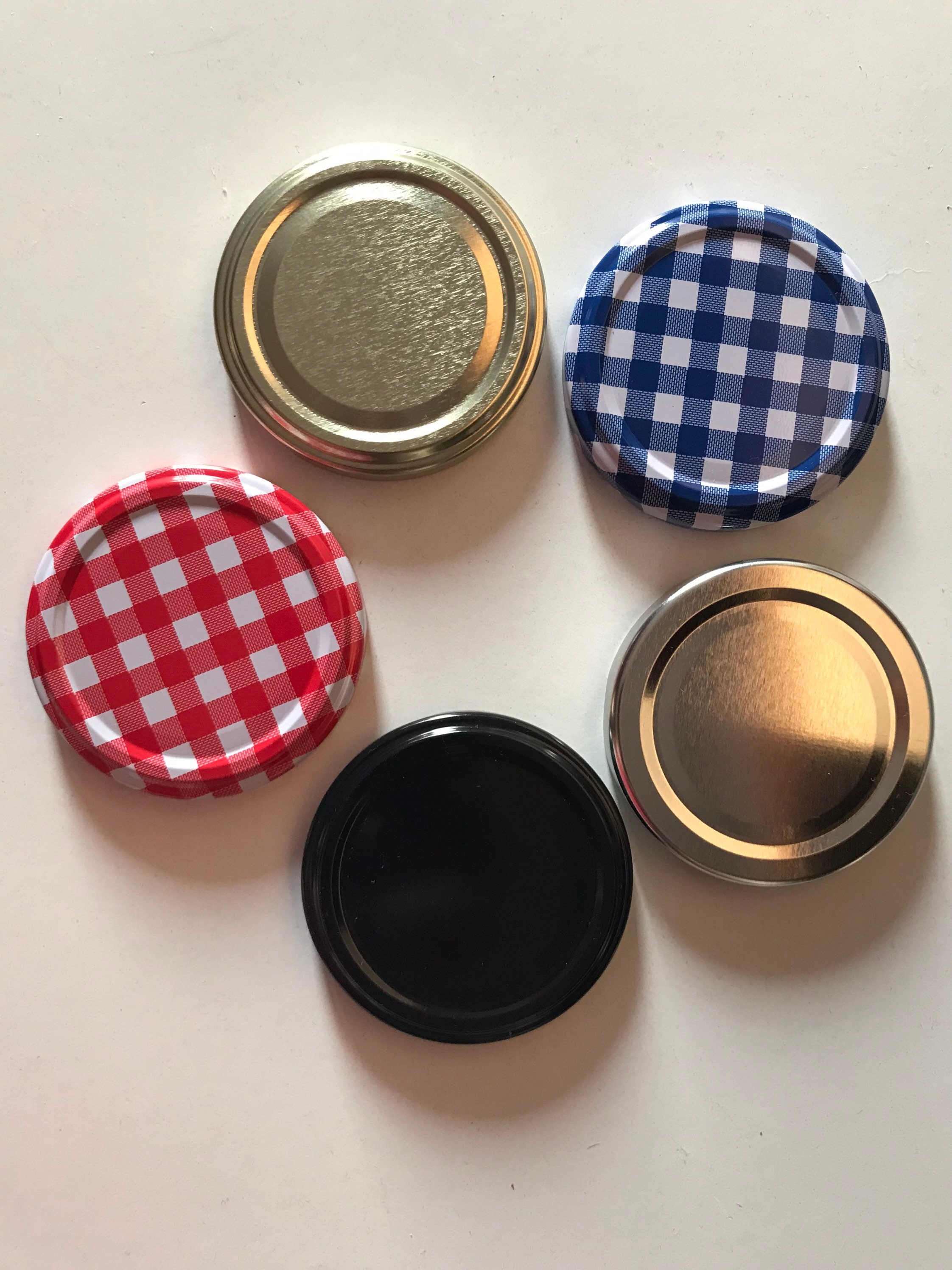 Pack of 10 Jam Jar Lids 63mm Twist on off Metal Preserve Storage ...