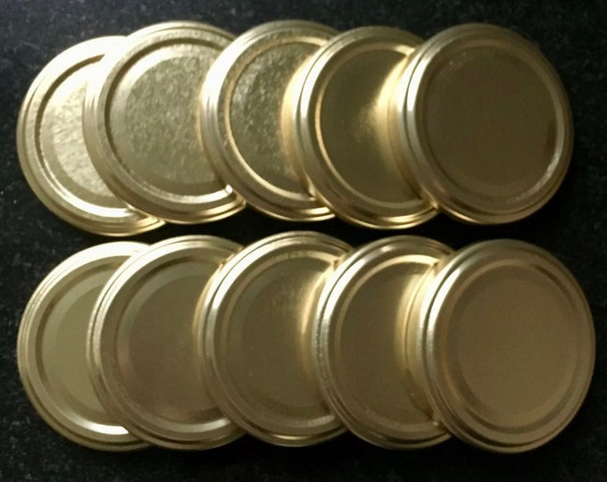Pack of 10 Jam Jar Lids 63mm Twist on off Metal Preserve Storage ...