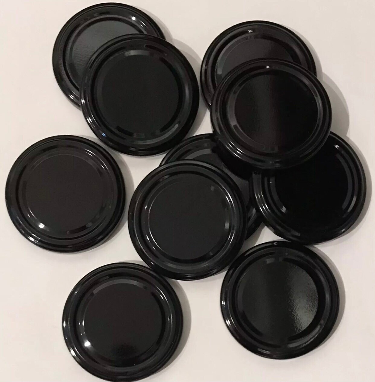 Pack of 10 Jam Jar Lids 63mm Twist on off Metal Preserve Storage ...