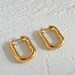 Large Gold Huggies Hooprectangle Creole Hoop Large Gold - Etsy UK