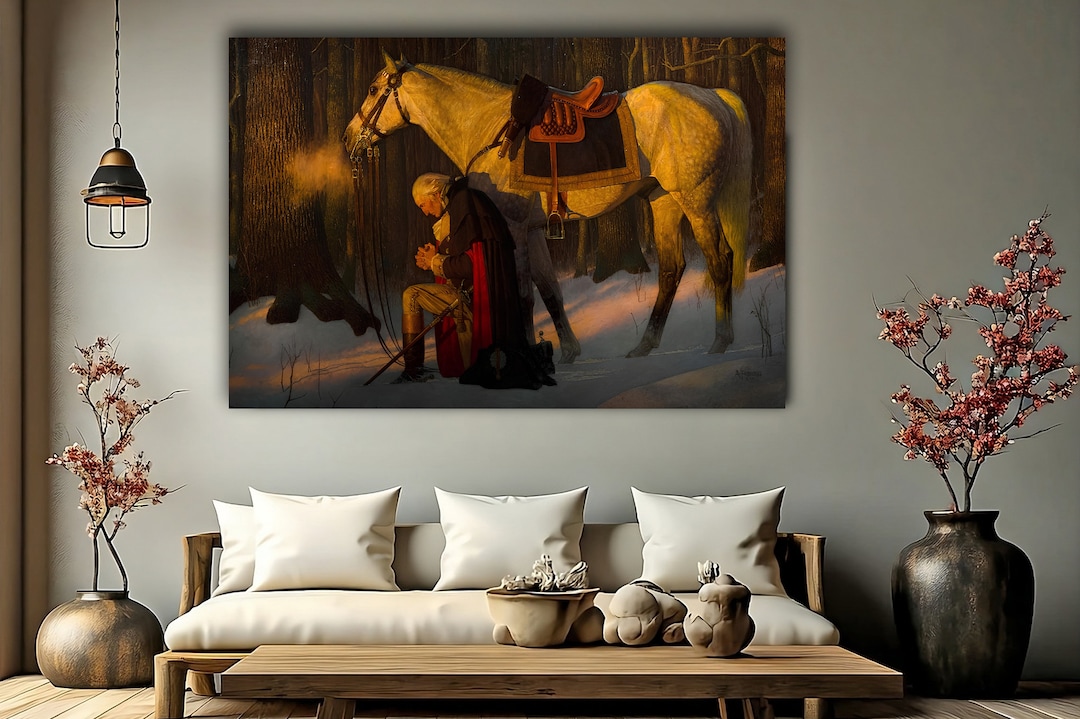 Prayer at Valley Forge by Arnold Friberg Canvas,praying George ...