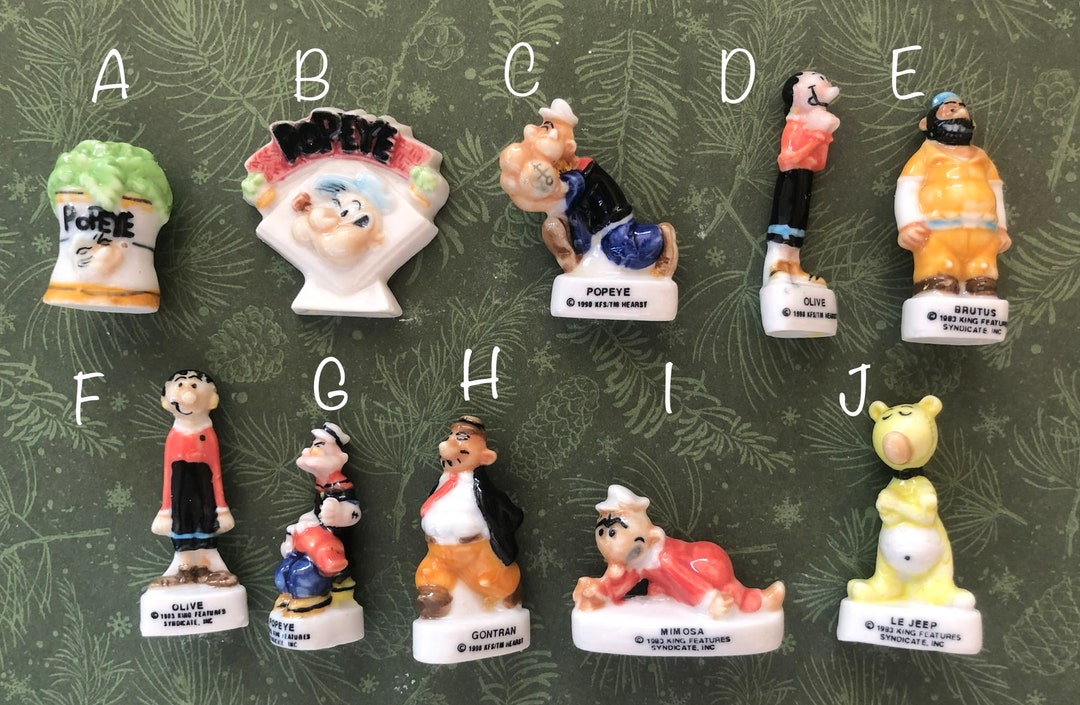 French Fèves - Vintage Popeye Miniature Figurines - Etsy