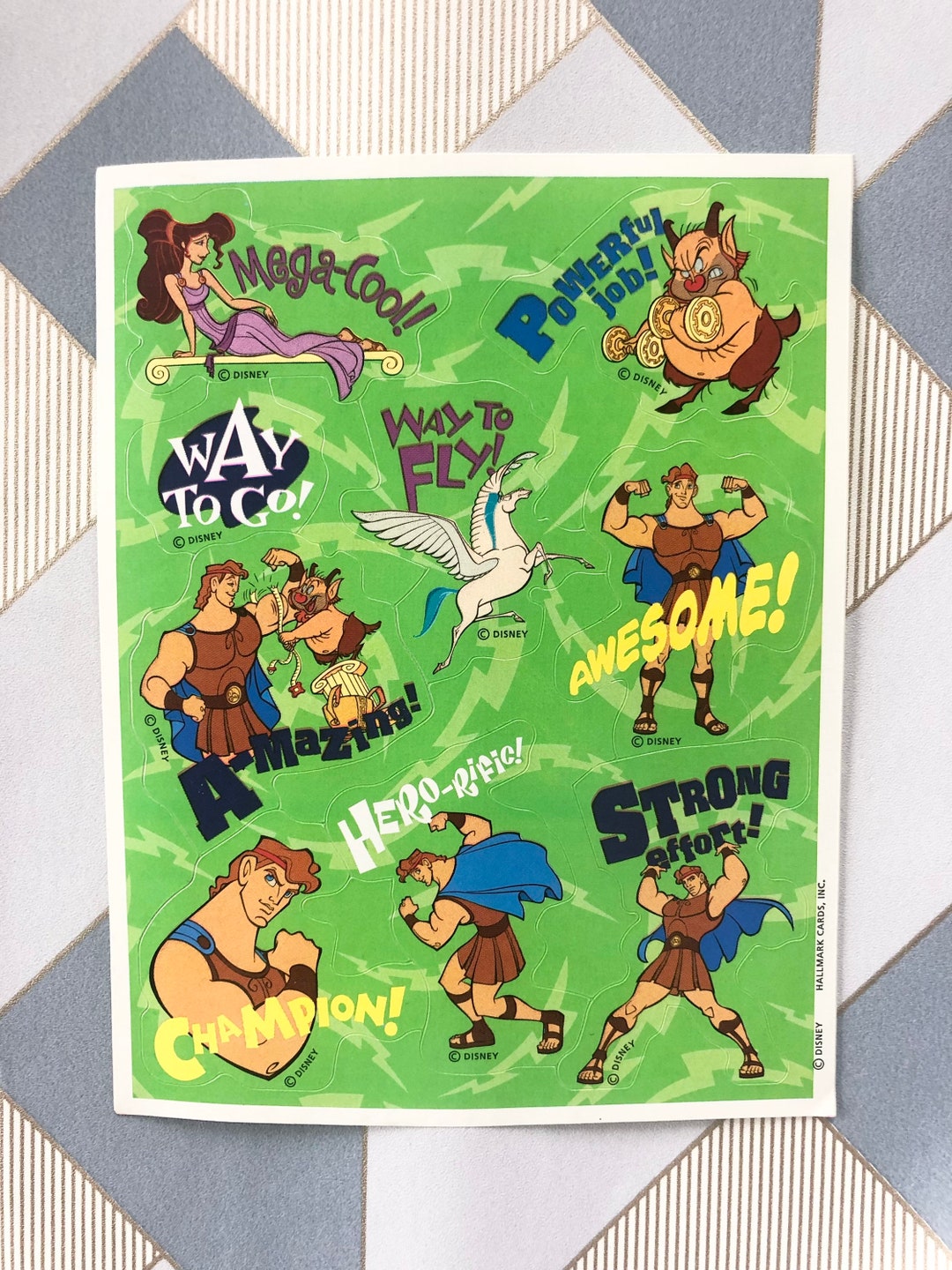 Vintage Stickers Hercule Disney Hallmark - Etsy