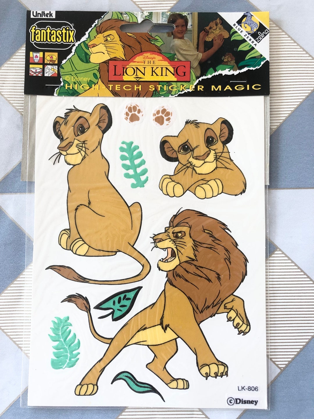 Vintage Disney Stickers Lion King Fantastix - Etsy