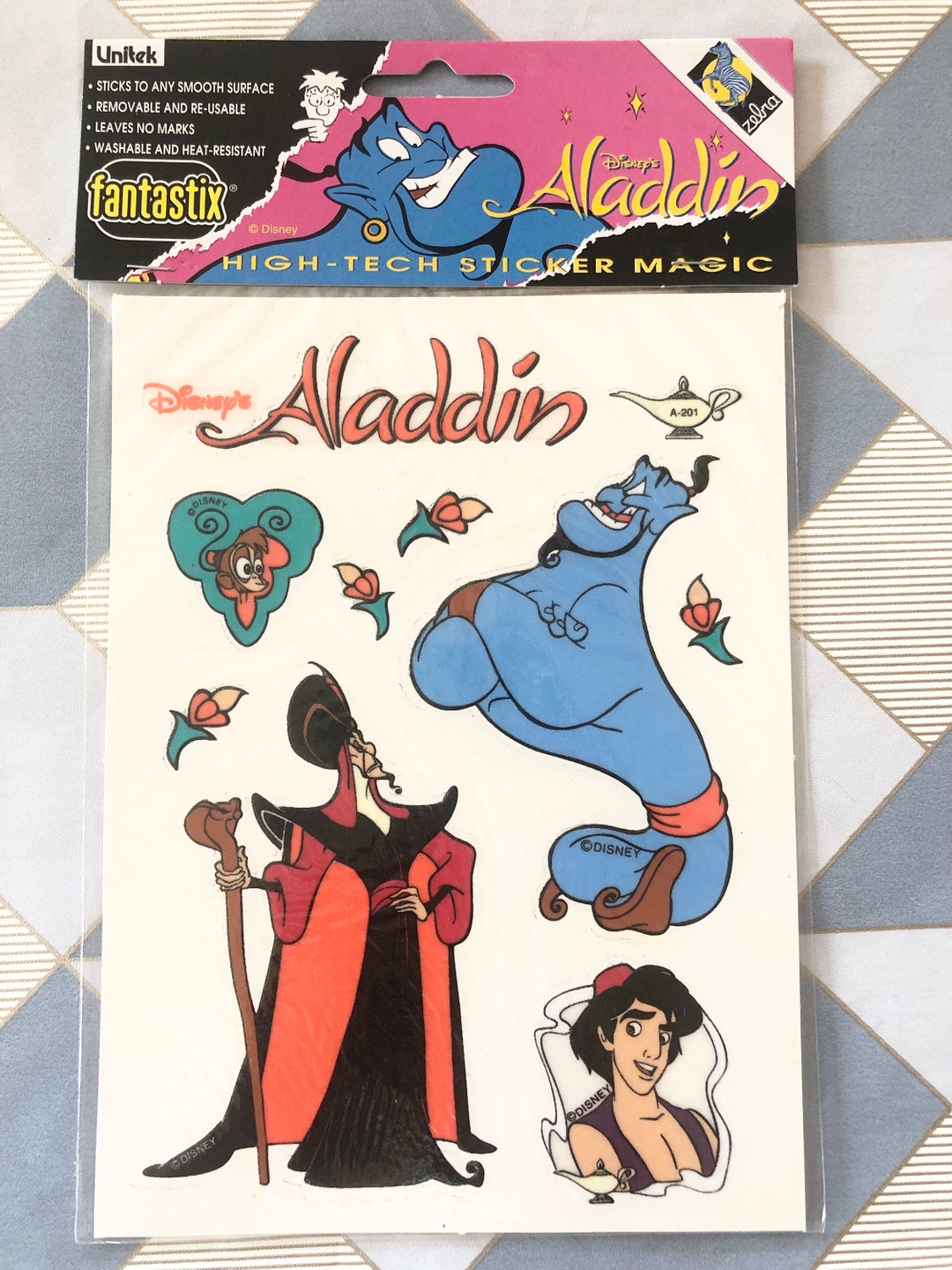 Vintage Disney Stickers Aladdin Fantastix - Etsy