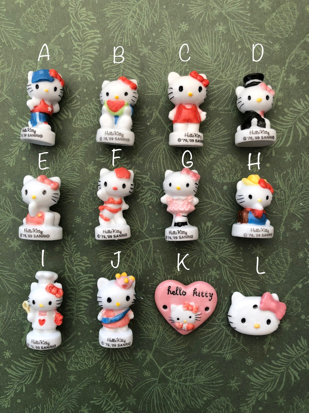 French Beans Hello Kitty Figurine Miniatures - Etsy