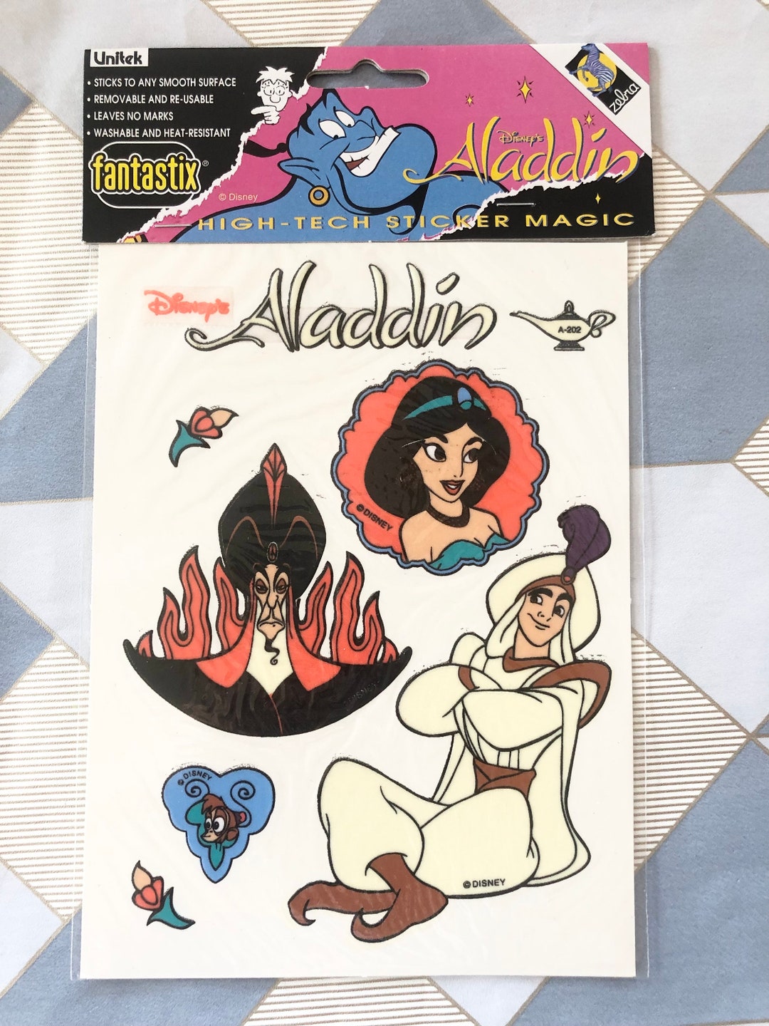 Vintage Disney Stickers Aladdin Fantastix - Etsy
