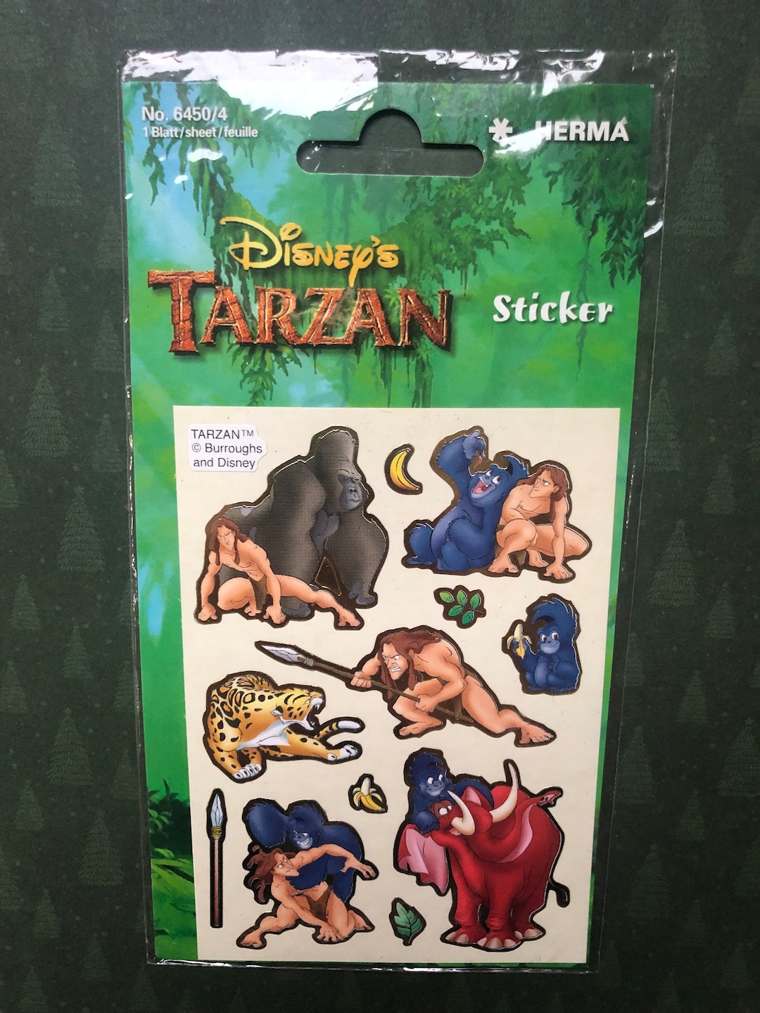Vintage Stickers Tarzan Disney New - Etsy