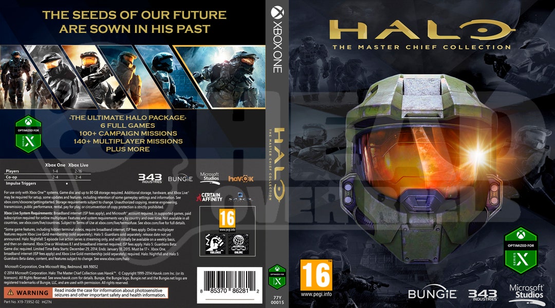 Halo MCC Custom Cover Art Updated to Include All 6 Games. - Etsy