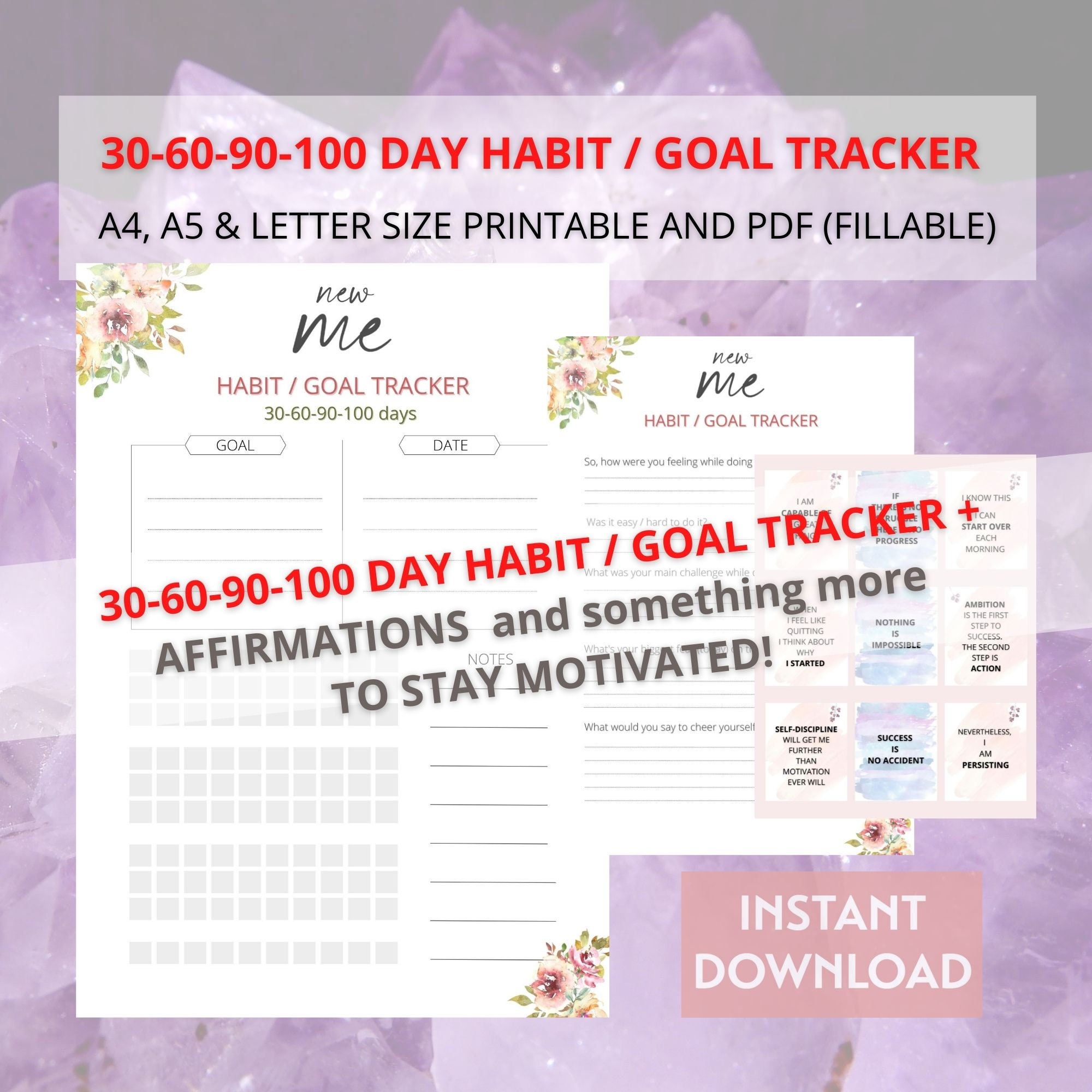 Daily Habit Tracker Printable A4 A5 Letter, Habit Tracker Journal Habit ...