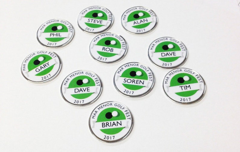 Personalised Metal Golf Ball Markers Various Quantities | Etsy UK