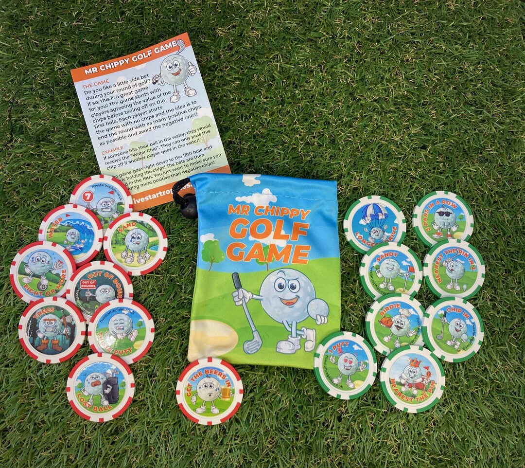 Mr Chippy Golf Poker Chip Game - Set of 16 Plus 1 X BONUS Chip - Etsy