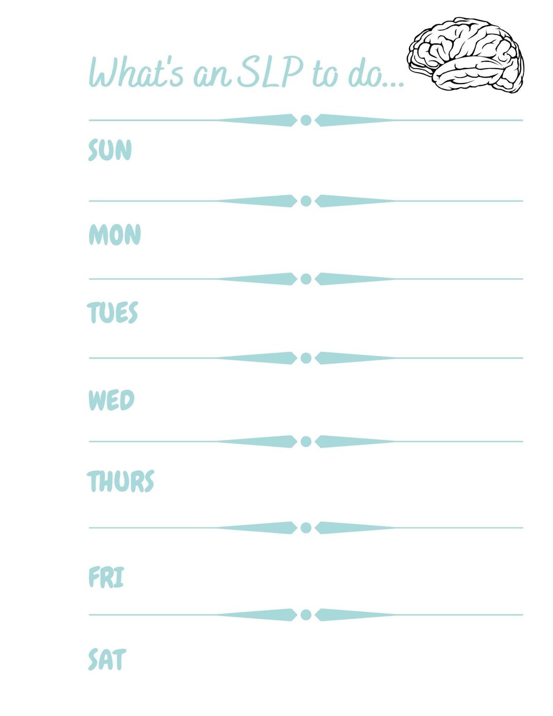 Speech Language Pathology to Do List SLP Digital Download Printable ...