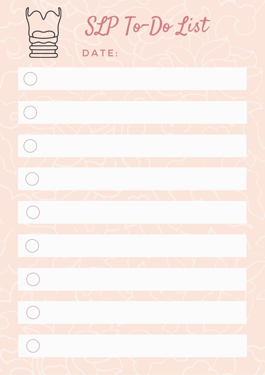 Cute SLP to Do List Digital Printable Download - Etsy
