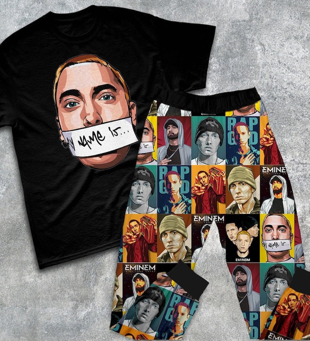 Eminem Pajamas Set, Eminem Shirt Set,eminem Pajamas Set, Christmas ...