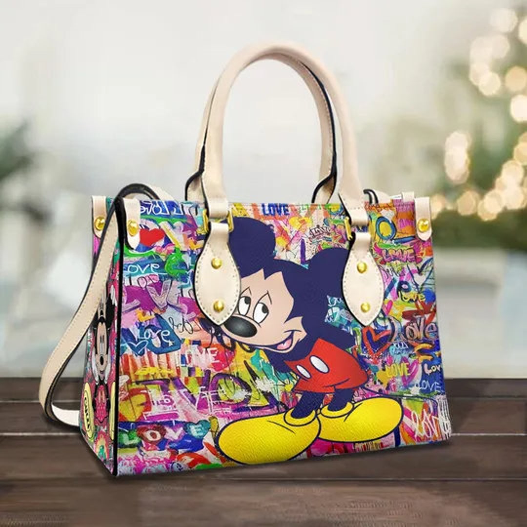 Mickey Mouse Handbag, Mickey Mouse Leather Bag, Mickey Mouse Shoulder ...