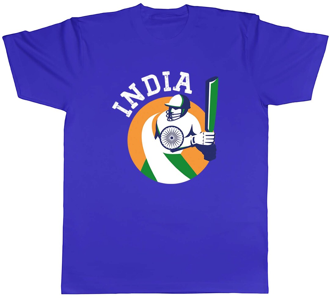 India Cricket Test Cricket Indian Flag Mens Ladies Unisex T-shirt - Etsy UK